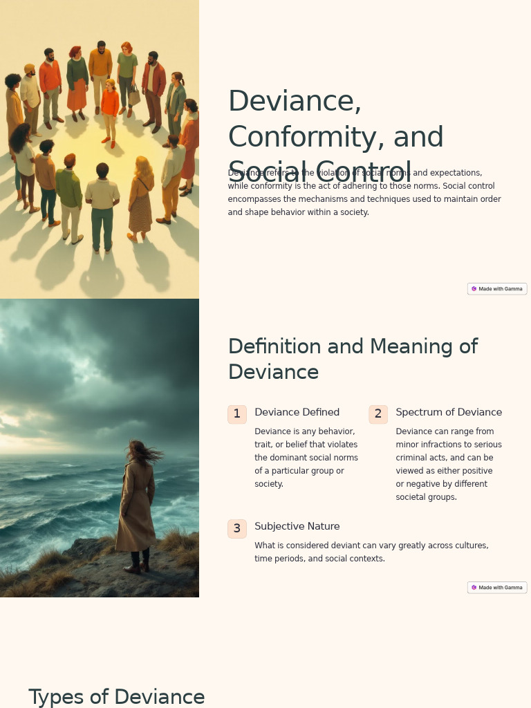 Deviance Conformity and Social Control | PDF | Deviance (Sociology ...