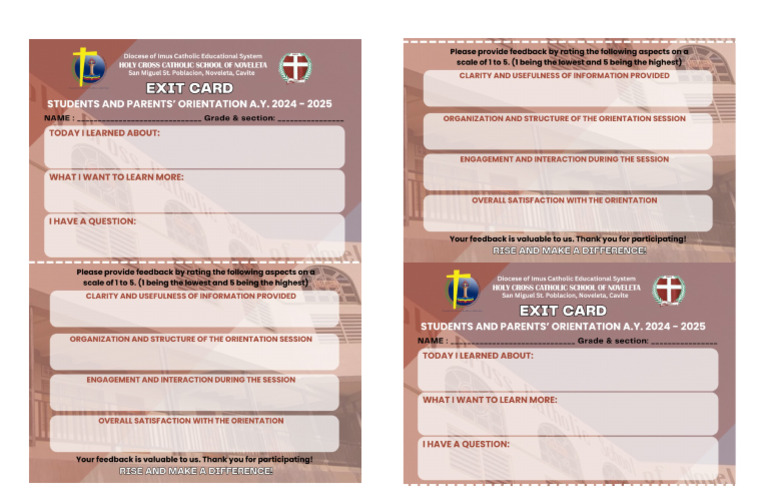 EXIT CARD | PDF