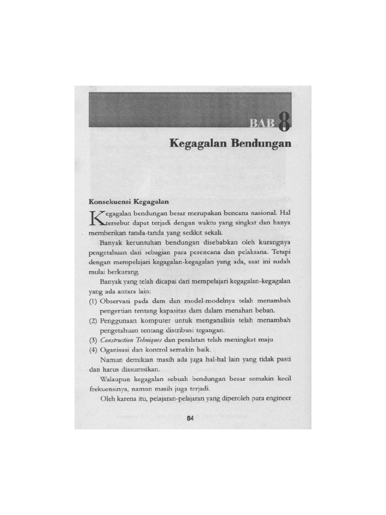 9a. Kegagalan - Bendungan | PDF
