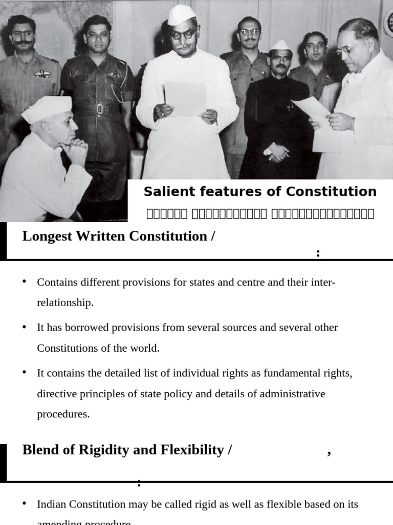 Salient Features of Constitution | PDF