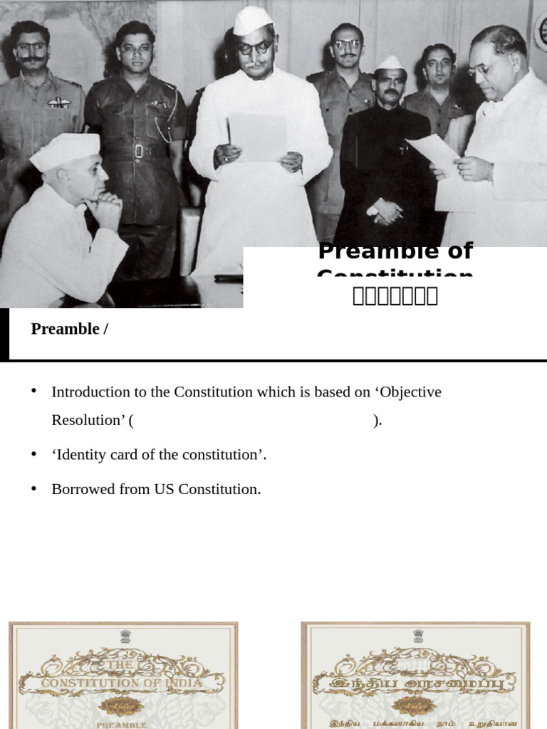 Preamble of Constitution | PDF