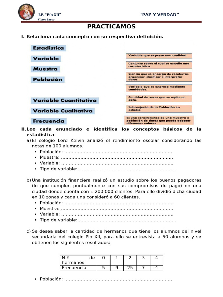 PRACTICA ESTADISTICA | PDF