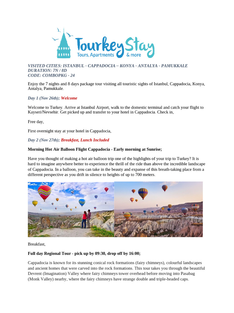 24) ISTANBUL - CAPPADOCIA - KONYA - ANTALYA - PAMUKKALE - COMBOPKG24 (26) | PDF | Istanbul