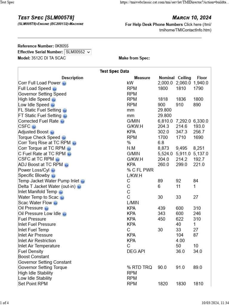 Test Spec | PDF | Engines | Gases