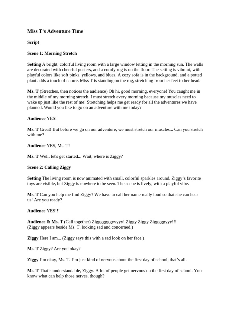 Miss T's Fun Stretching Adventure | PDF