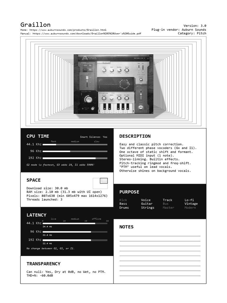 Graillon 3 Data Sheet | PDF