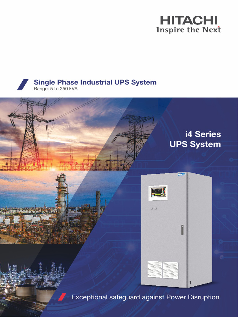 Hitachi i4 Series Industrial UPS Overview | PDF | Power Inverter ...