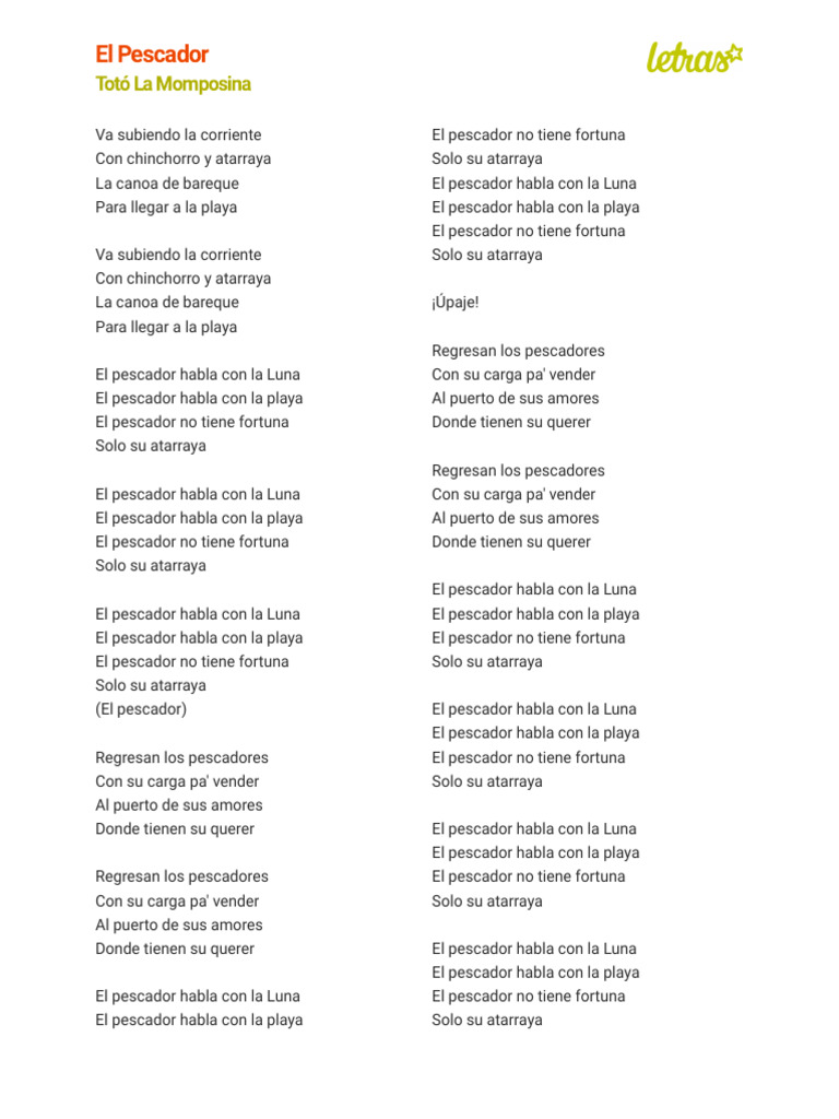 El Pescador y su Atarraya | PDF