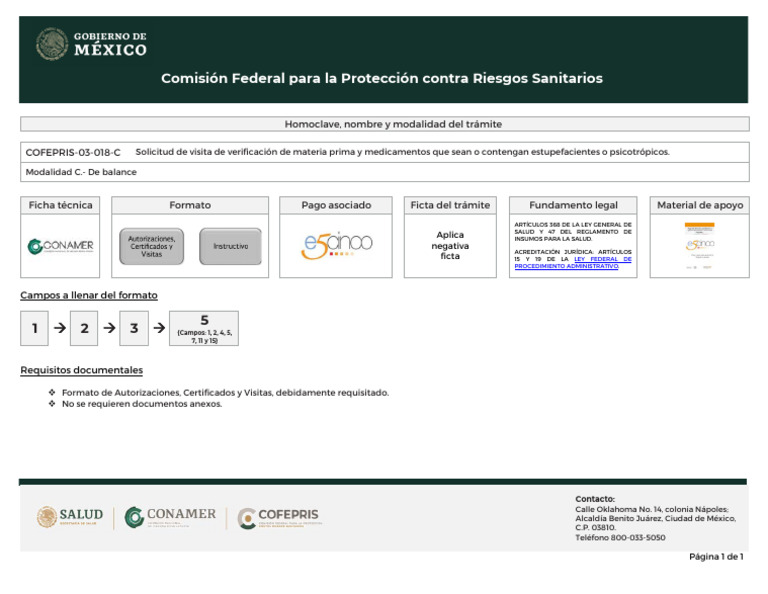 Cofepris 03 018 C | PDF