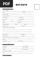 Biodata Template Philippines | PDF | Government And Personhood