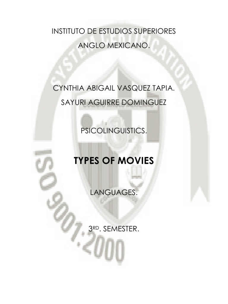 Movie Type Classification Guide | PDF