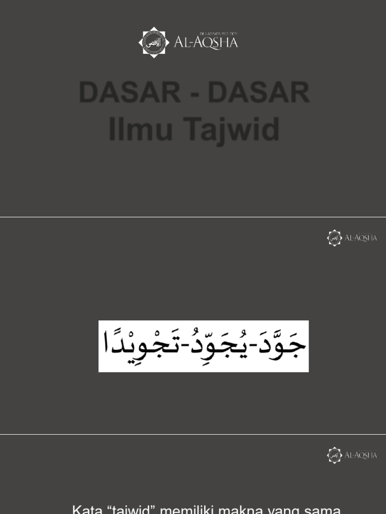 Panduan Dasar Ilmu Tajwid | PDF