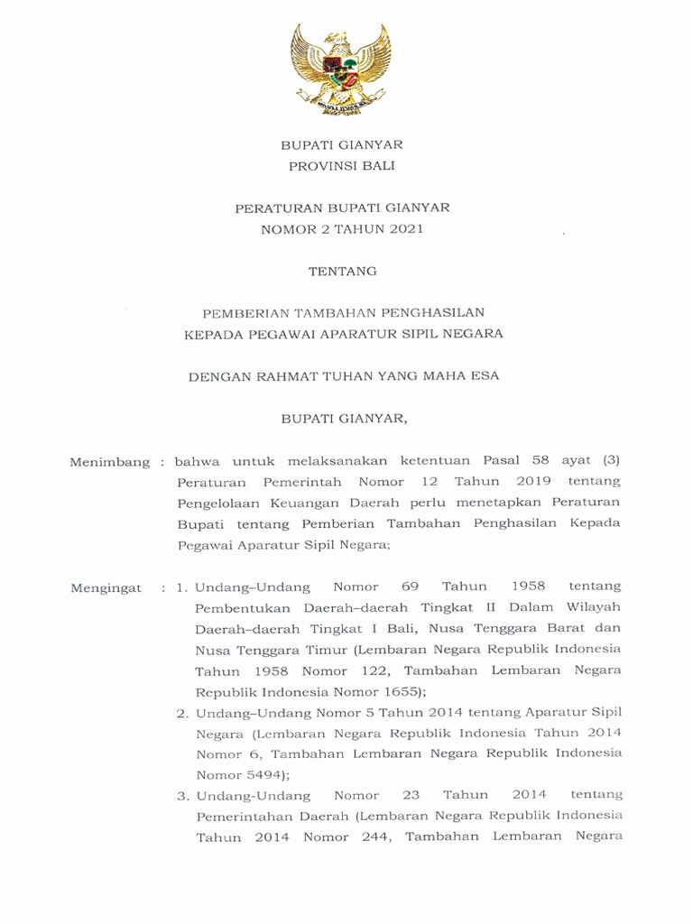 Perbup TPP 2021 | PDF