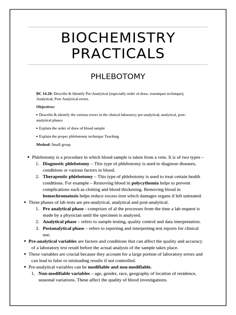 Phlebotomy | PDF | Standard Deviation | Normal Distribution
