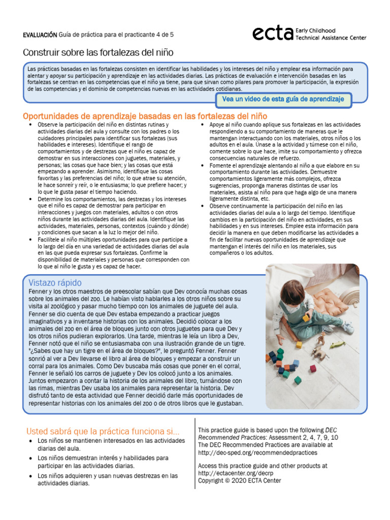 PGP ASM4 Buildingstrengths 2018 Es | PDF | Aprendizaje | Ciencia cognitiva