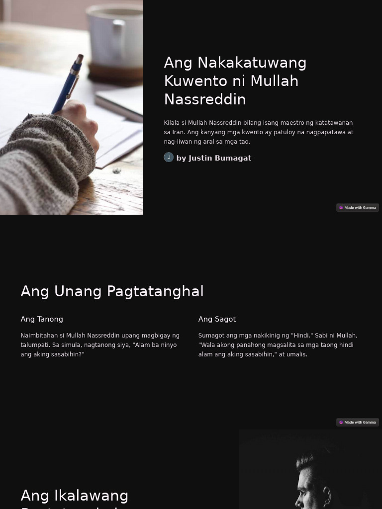 Ang Nakakatuwang Kuwento Ni Mullah Nassreddin | PDF