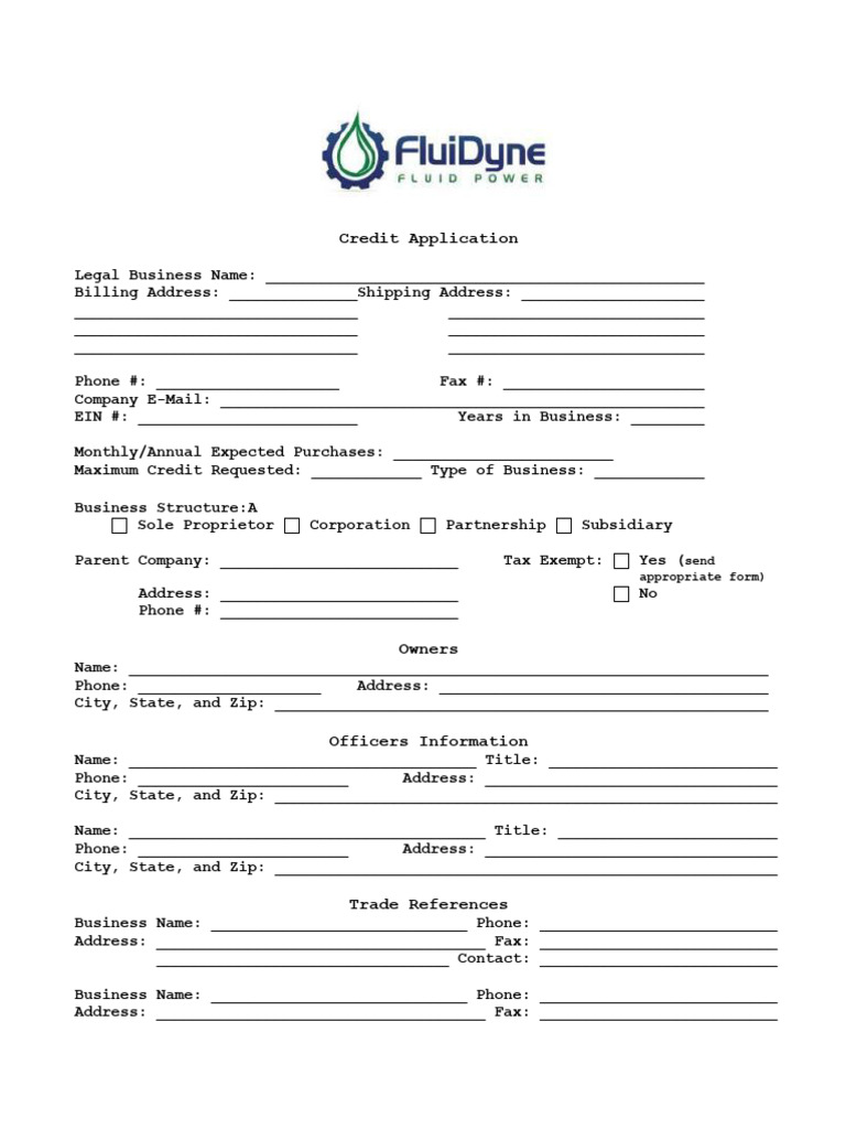 credit-application | PDF | Damages | Taxes