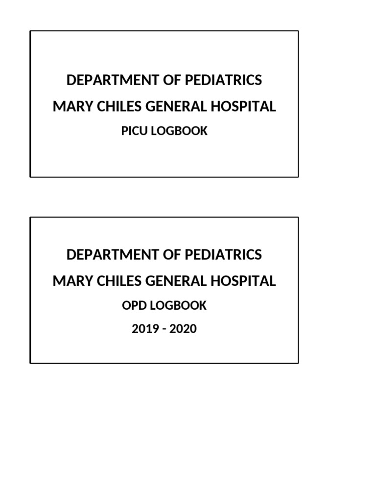 Updated MCGH Logbook | PDF