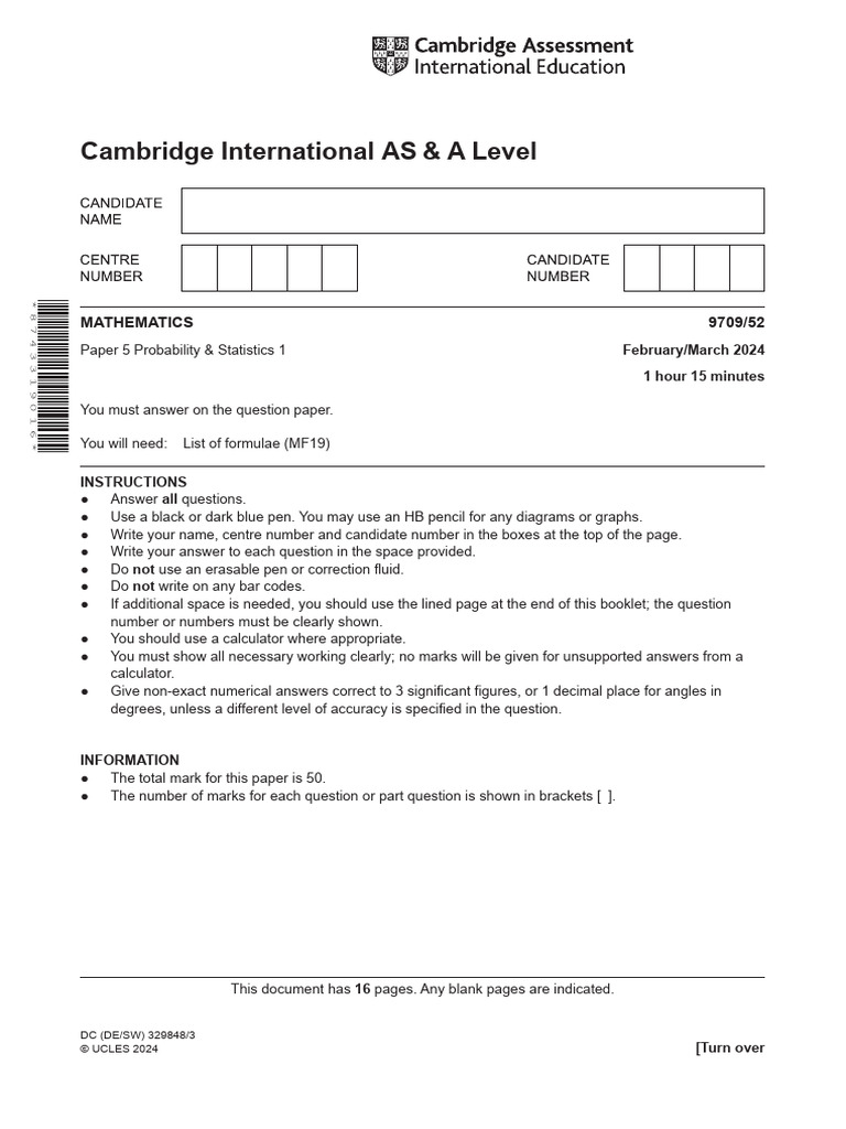 9709 m24 QP 52-Combined | PDF | Standard Deviation | Histogram