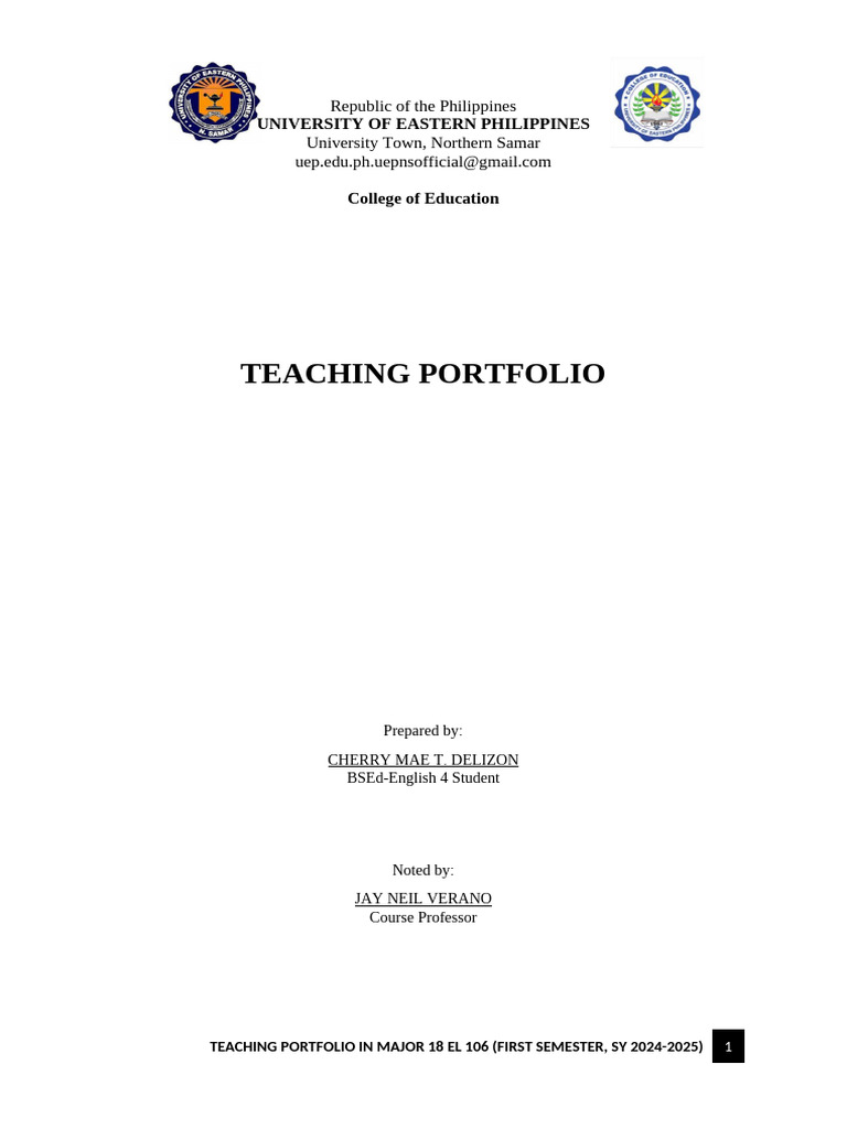 My Teaching Portfolio | PDF