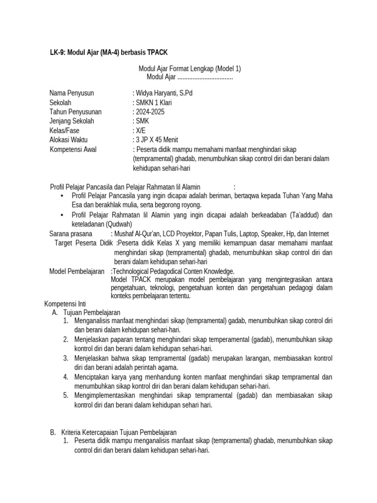 MODUL TPACK Ok | PDF