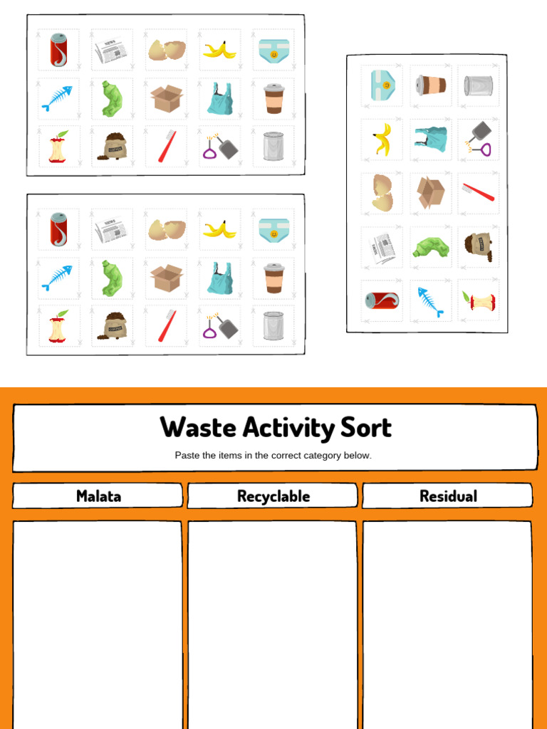 Recycling Sorting Activity | PDF