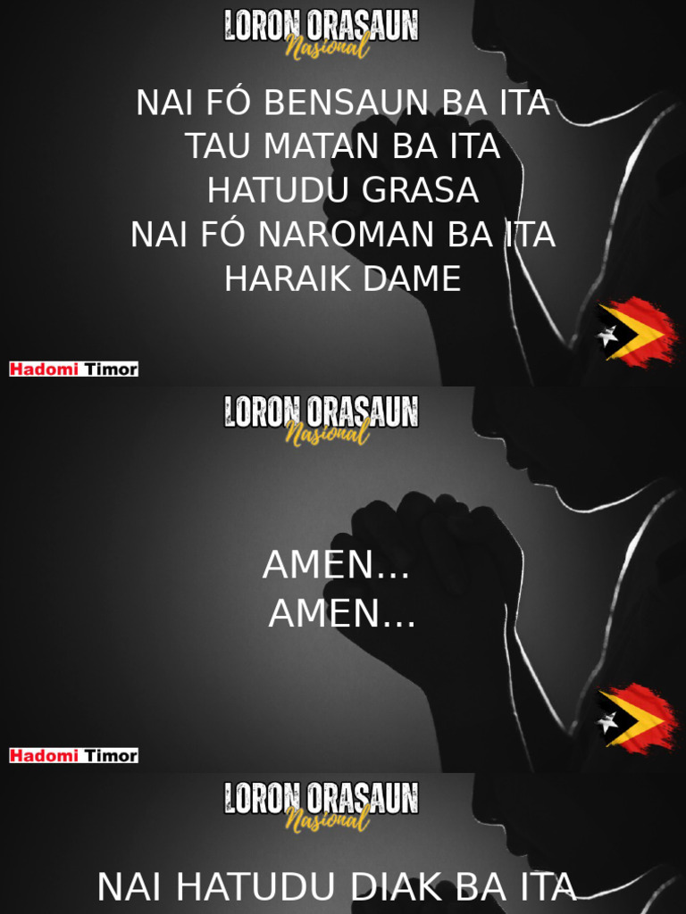 The Blessing Tetun | PDF