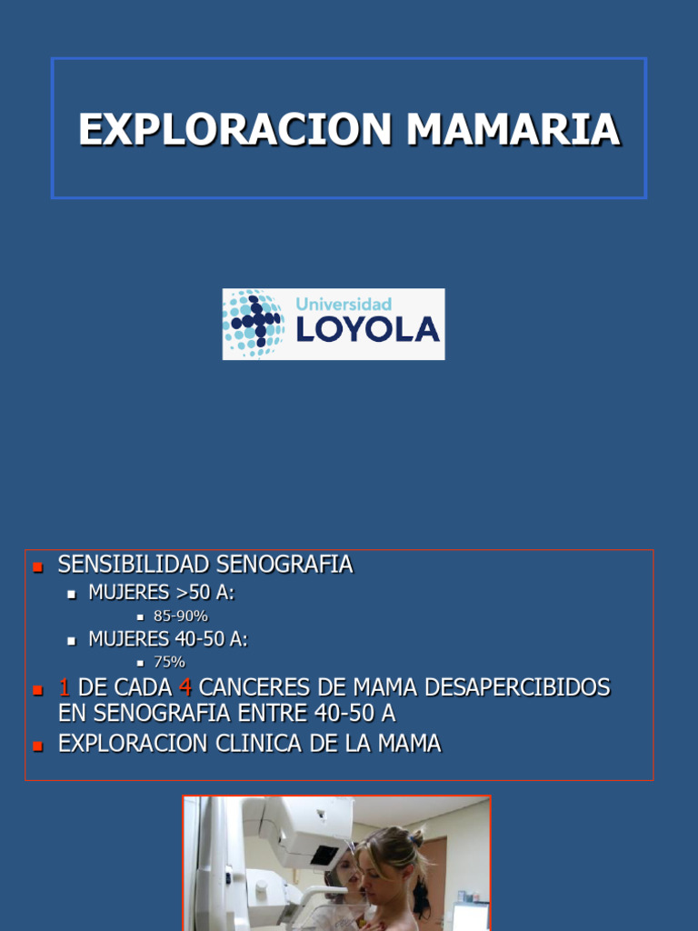 Exploracion Mamaria | PDF | Pecho | Examen físico