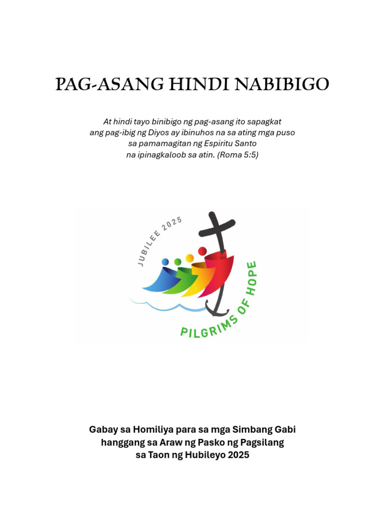 Gabay Sa Homiliya para Sa Simbang Gabi 2024 | PDF