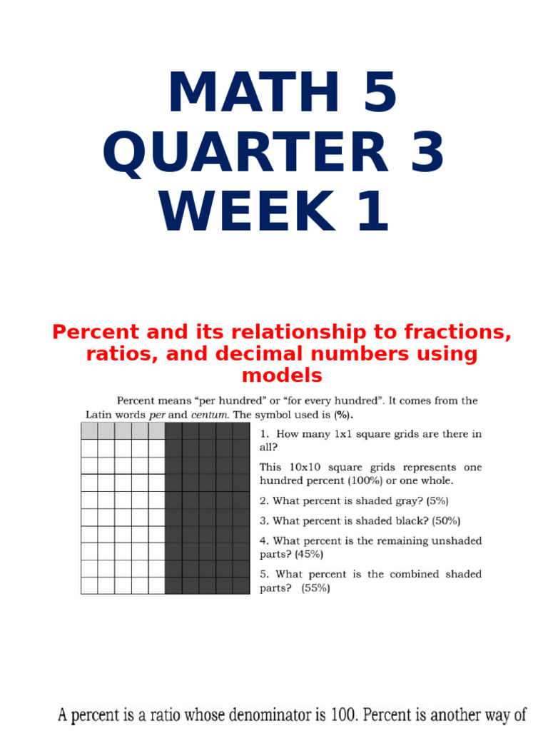Math 5 Week 1 | PDF