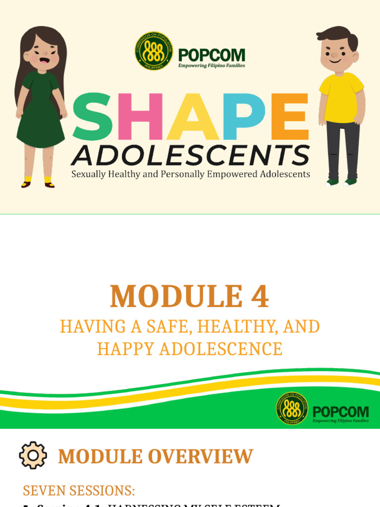 Module 4 Having a Safe, Healthy, and Happy Relationship | PDF | Self Esteem | Adolescence