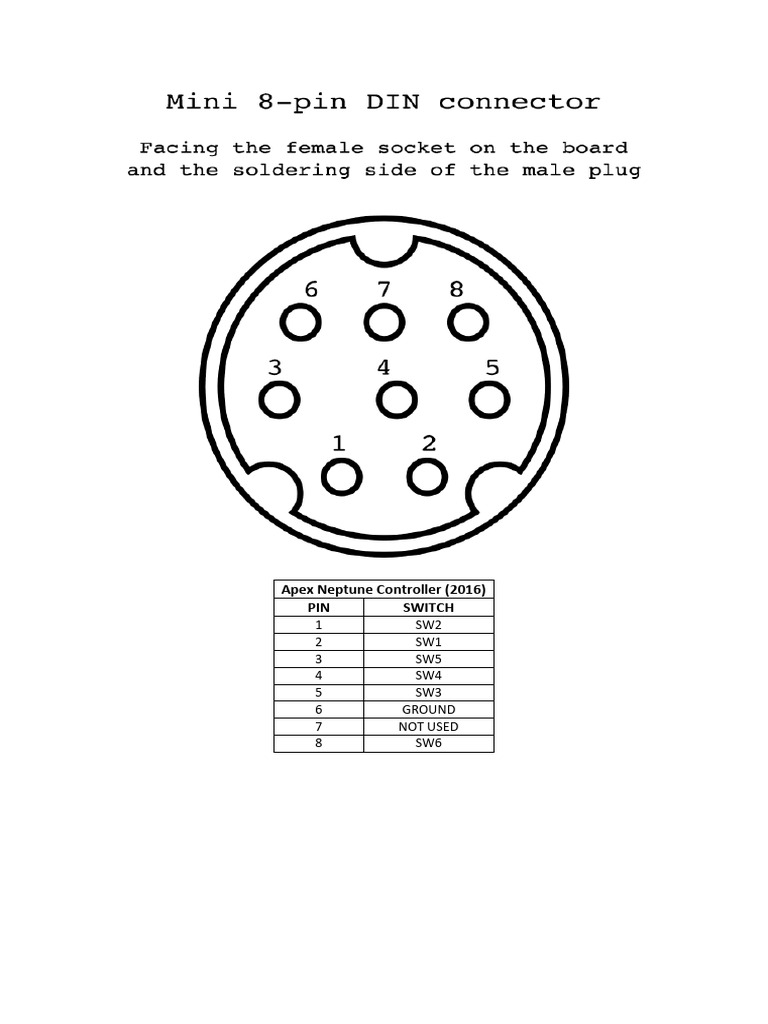 Apex Neptune Controller 8pin Din Pinout | PDF