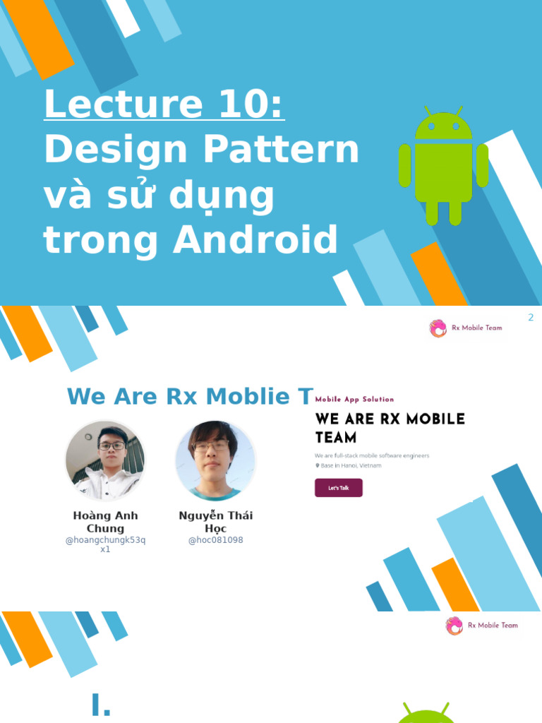 Lecture 10 Design Pattern Và S D NG Trong Android | PDF