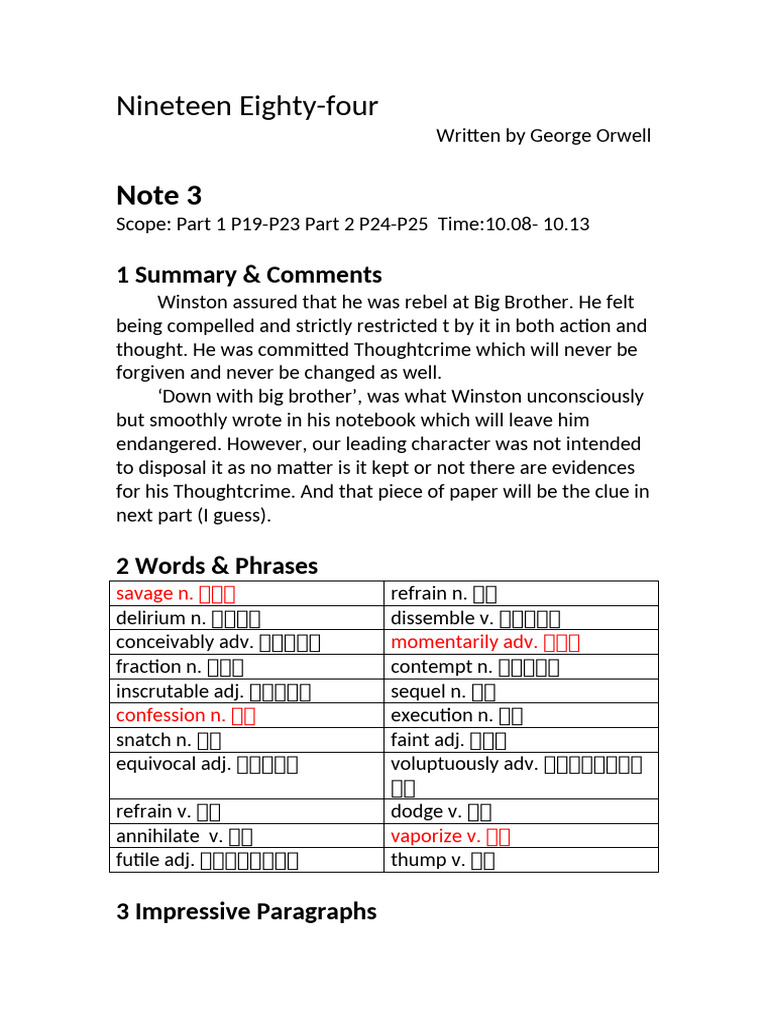 Nineteen Eighty-Four: Thoughtcrime Insights | PDF