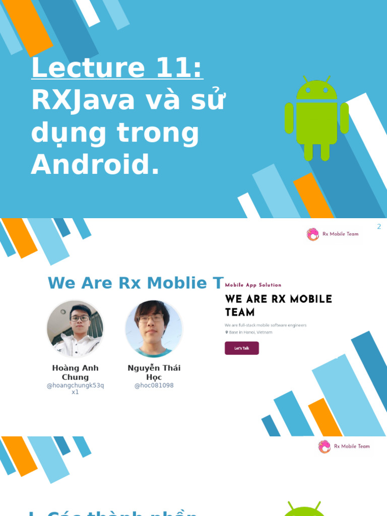 Lecture 11 RXJava Và S D NG Trong Android | PDF