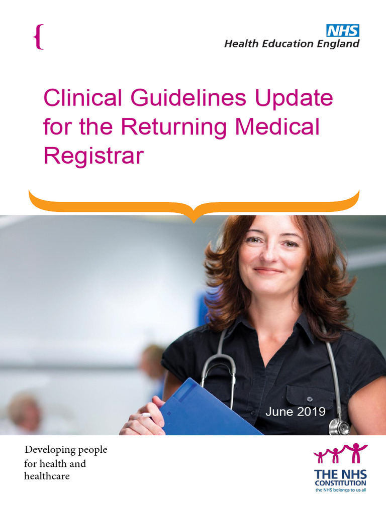 Clinical Guidelines Update For The Returning Medical Registrar June ...