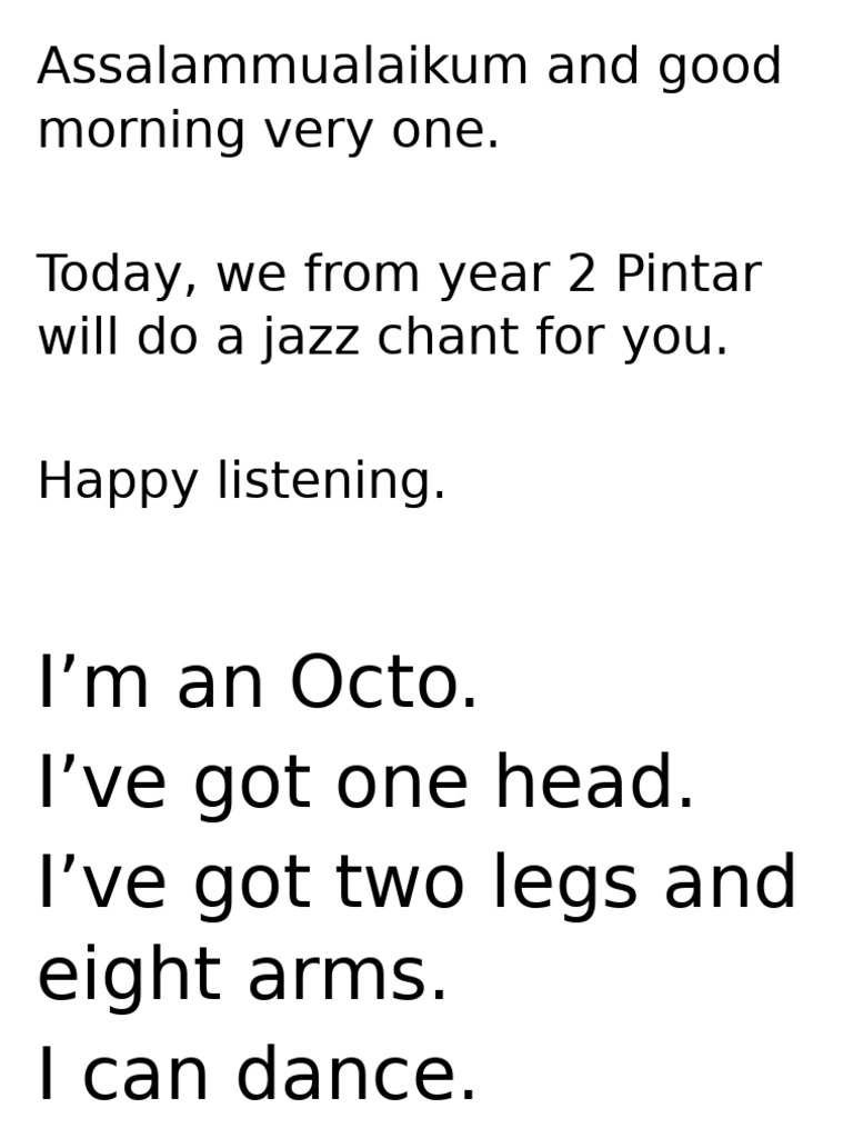 Jazz Chant Year 2 | PDF