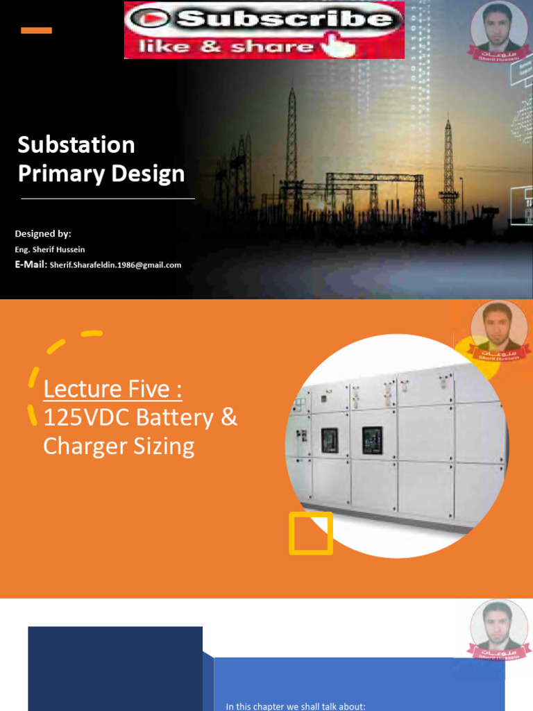 Lecture-5-125VDC Battery - Charger Sizing | PDF | Battery Charger ...