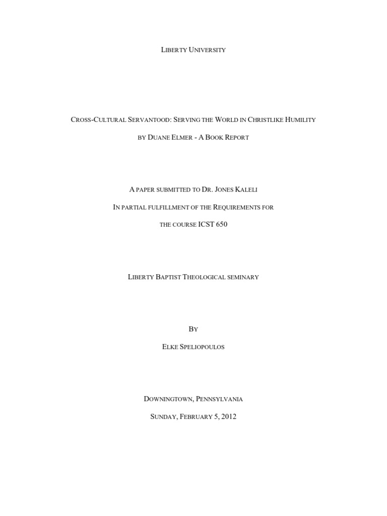 Book Review - Duane Elmer - Cross-Cultural Servanthood | PDF | Inter ...