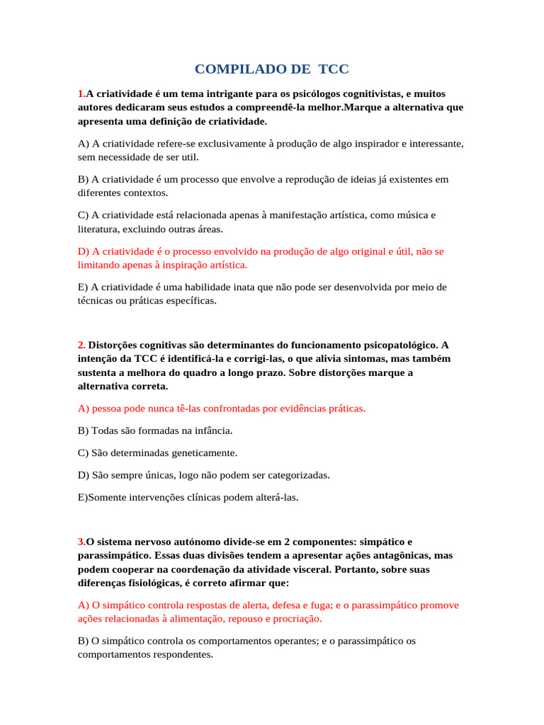 Revisão Av - Compilado de TCC - Atualizado | PDF | Comportamento | Behaviorismo