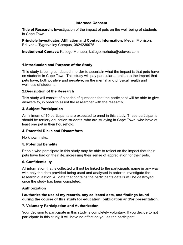 BLANK_Consent Form 3 | PDF