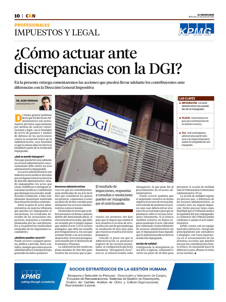 Como Actuar en Contra de La Descripancia de La Dgi | PDF