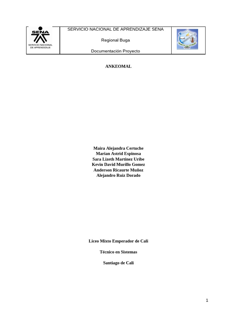 Trabajo Del Proyecto Sena | PDF