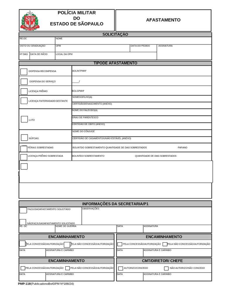 Formulario PM P 118 CERTA | PDF