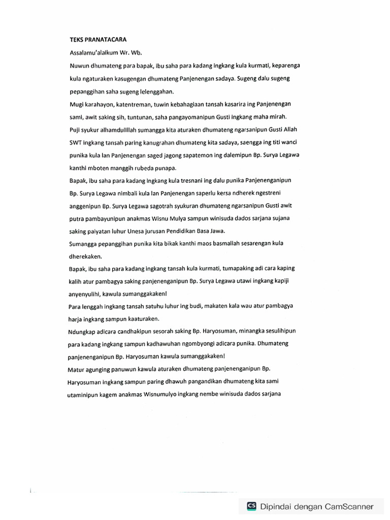 Teks Pranatacara | PDF