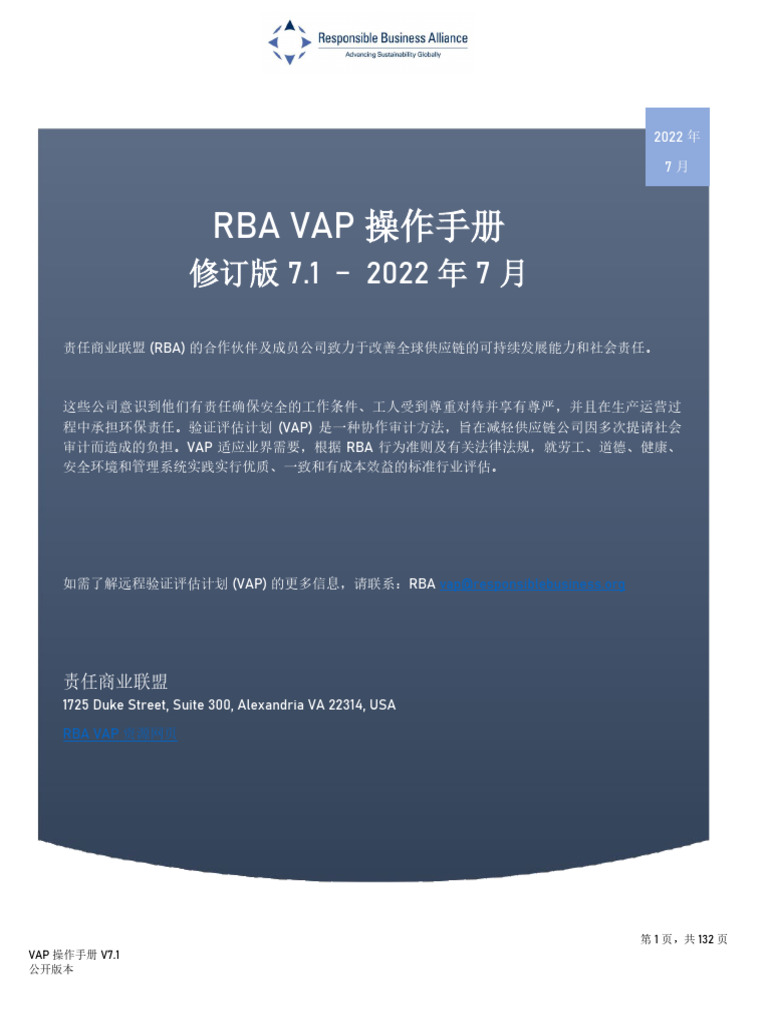 RBA VAP 7.1-CN - Clean Version中文版 | PDF
