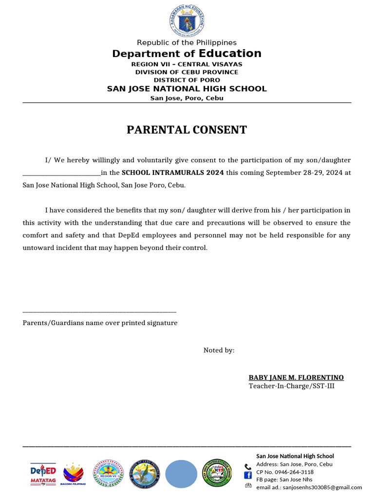 Parents Consent INTRAMS 2024 | PDF