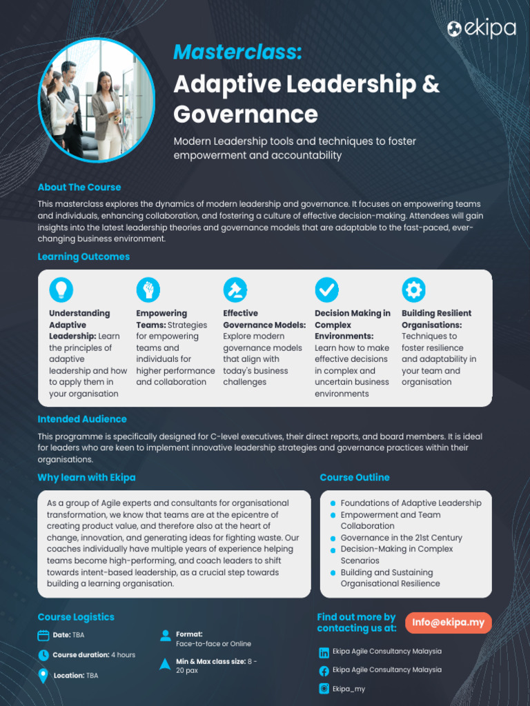 Adaptive Leadership Masterclass Course | PDF | Leadership | Governance