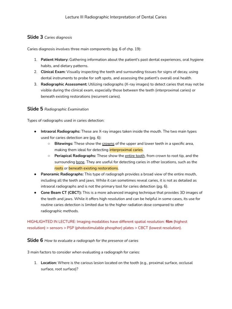 Lecture III High Yield | PDF | Human Tooth | Tooth Enamel