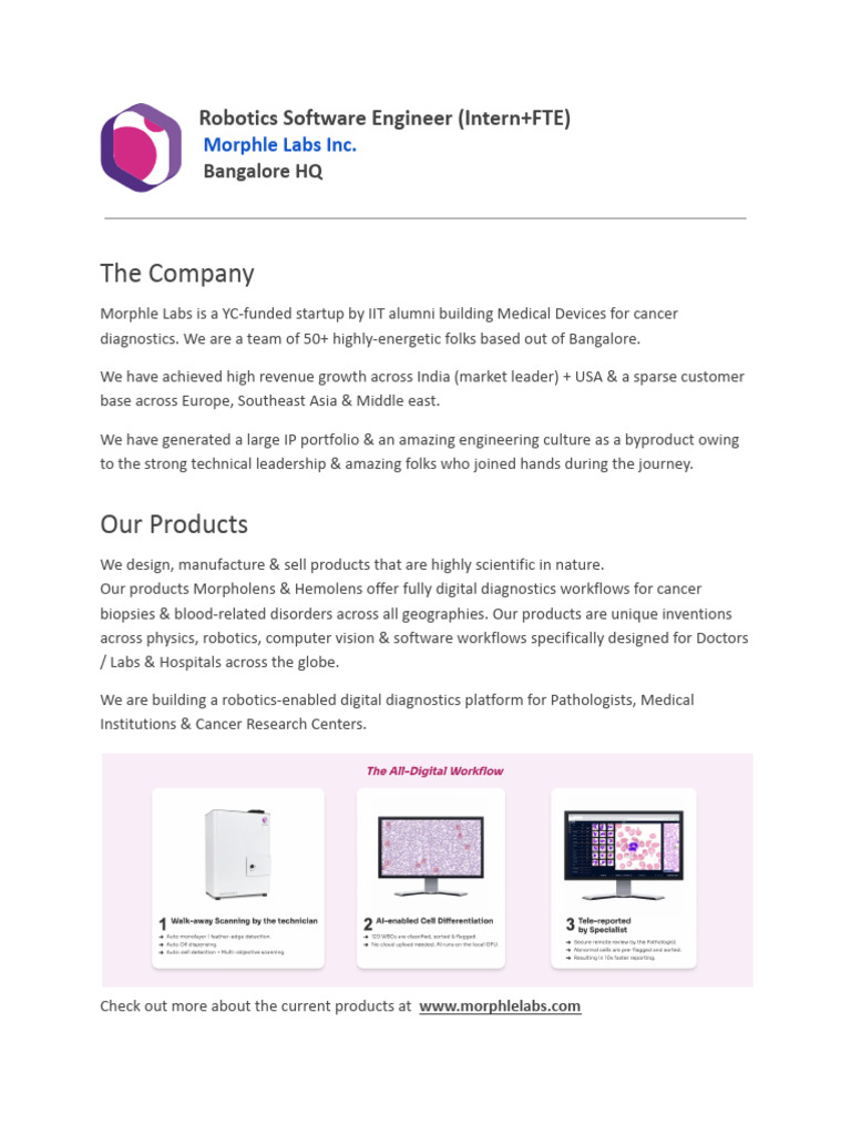 Robotics Software Engineering Internship | PDF | Robotics | Software